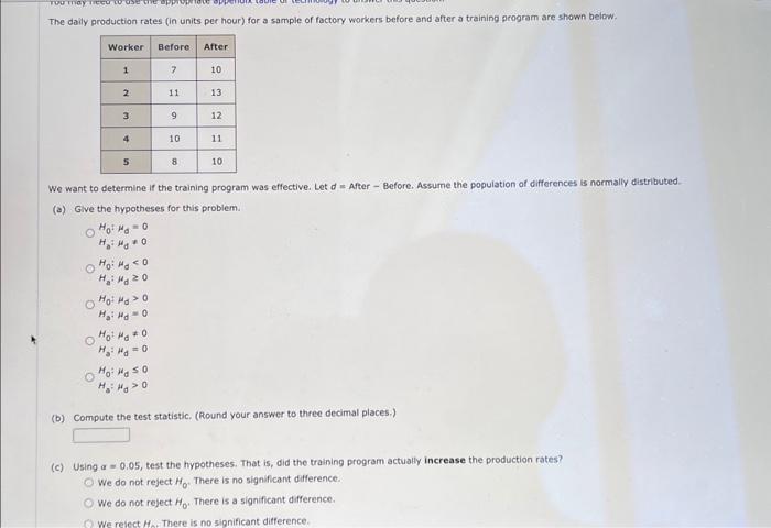 Solved The daily production rates (in units per hour) for a | Chegg.com