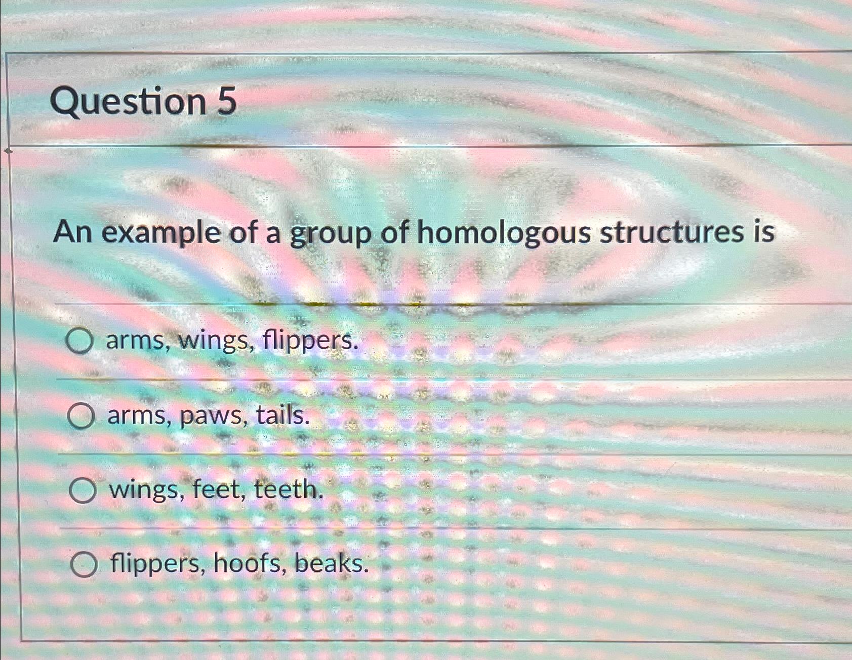 Solved Question 5An example of a group of homologous | Chegg.com