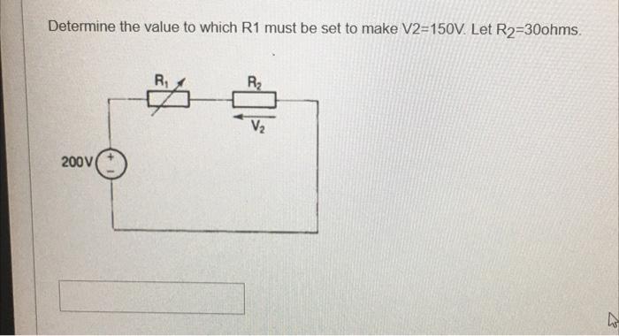 Solved Determine the value to which R1 must be set to make | Chegg.com