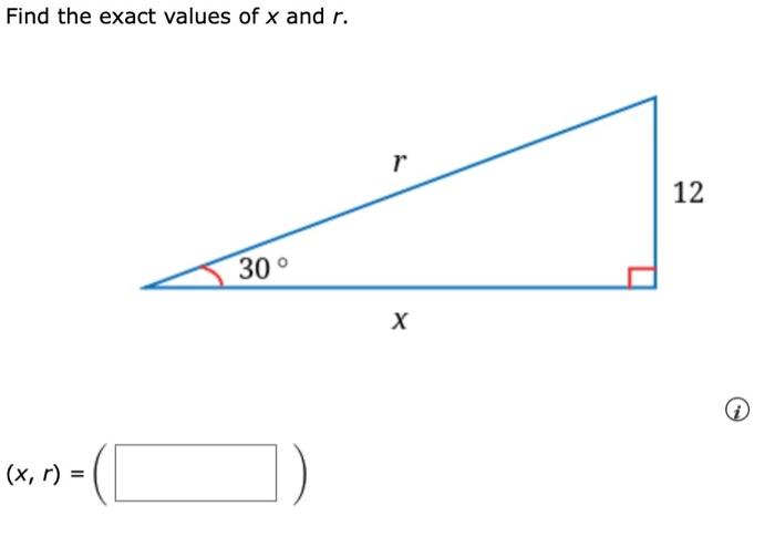 Solved Find the exact values of x and y.Find the exact | Chegg.com