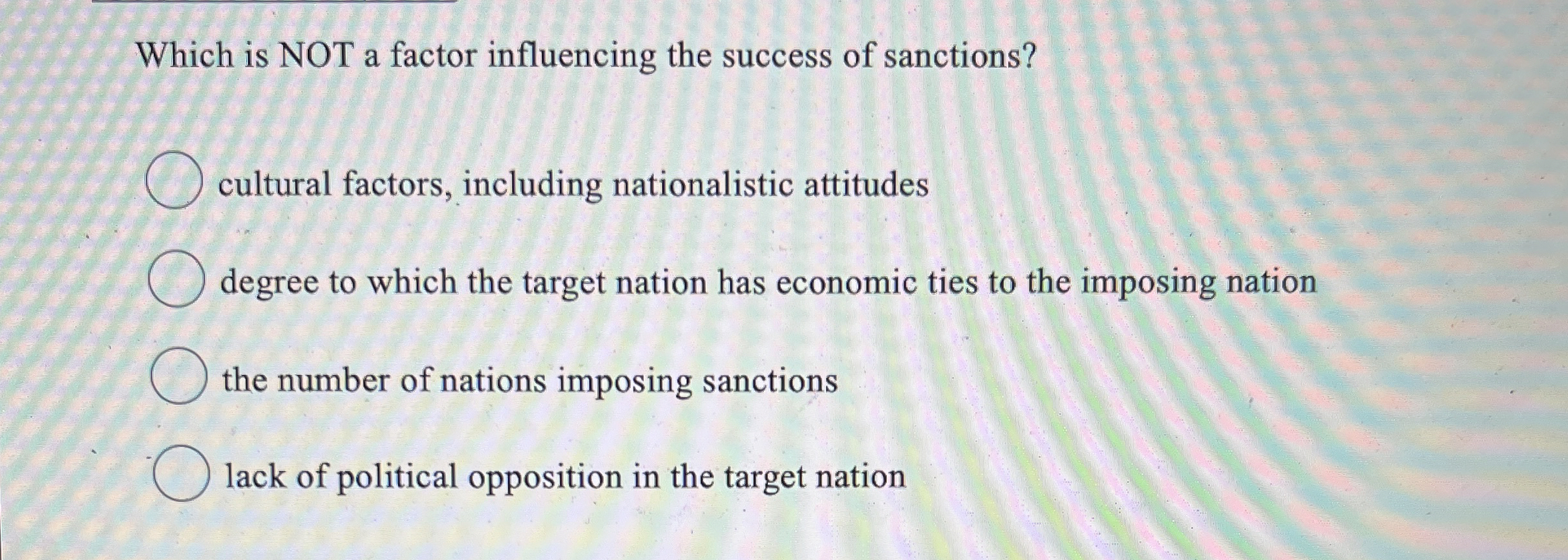 Solved Which is NOT a factor influencing the success of | Chegg.com