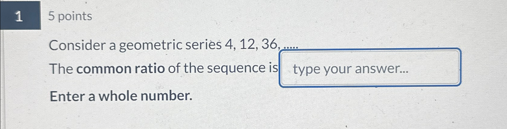 Solved 15 ﻿pointsConsider a geometric series 4,12,36,The | Chegg.com