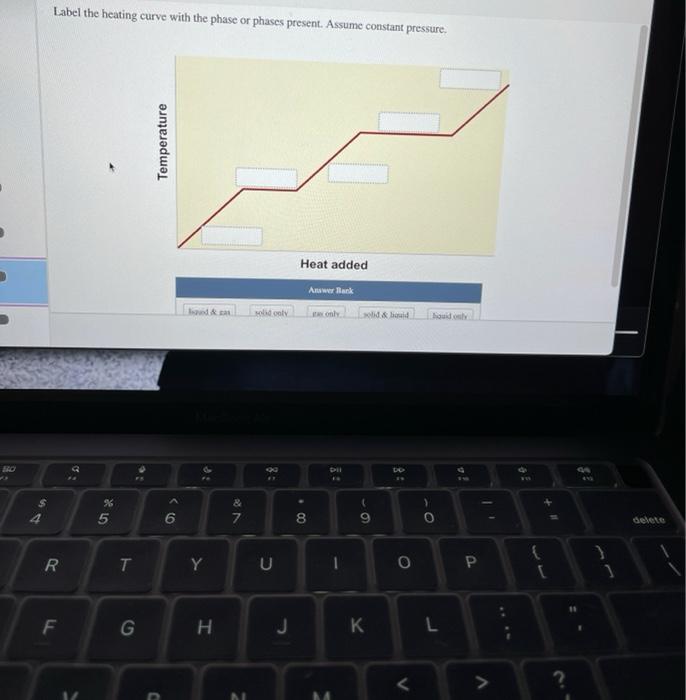 Label the heating curve with the phase or phases | Chegg.com