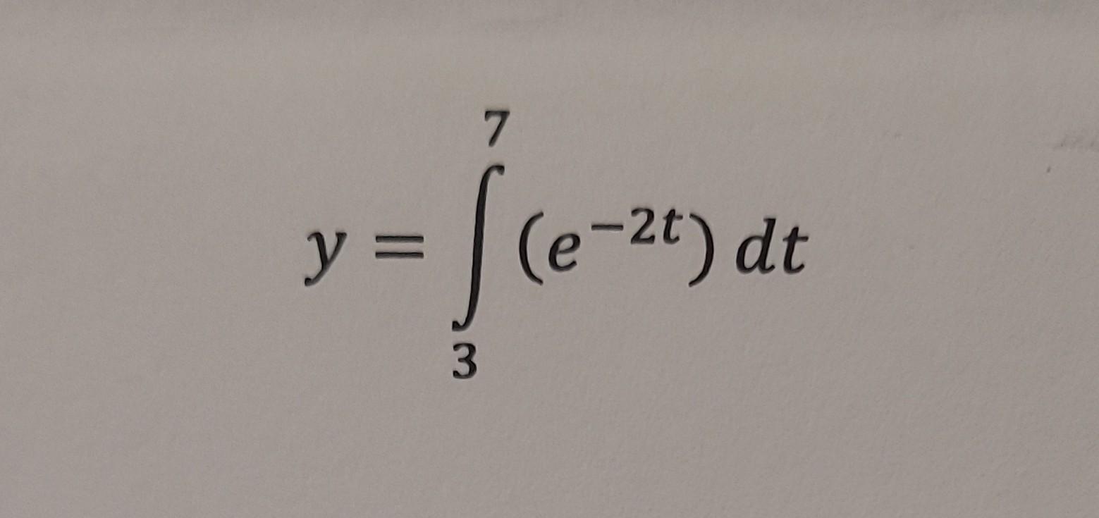 Solved determine the area under the following exponential | Chegg.com
