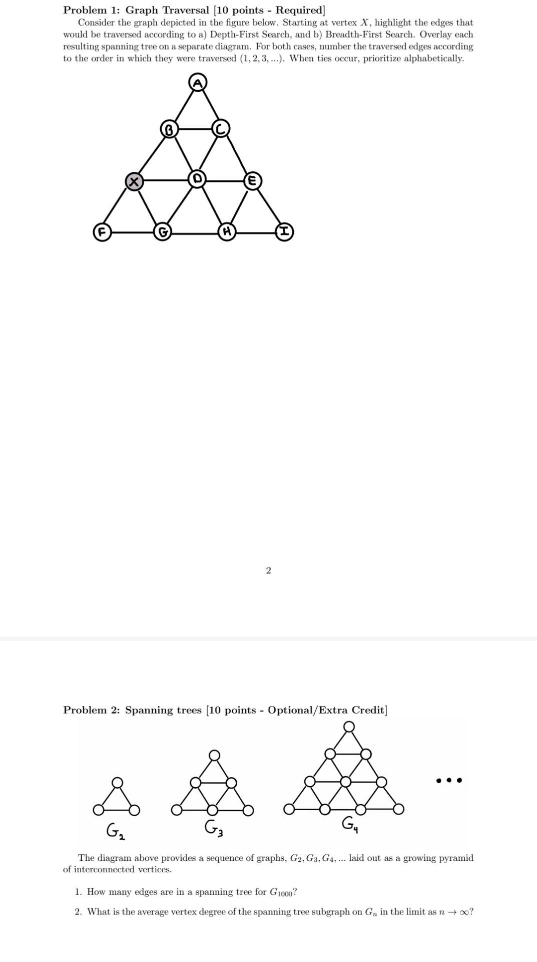 Solved Problem 1: Graph Traversal [10 points - Required] | Chegg.com