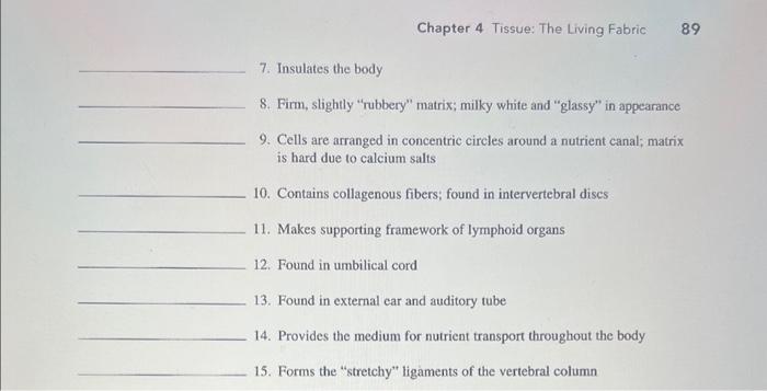 Solved 1. Using the key choices, identify the following | Chegg.com