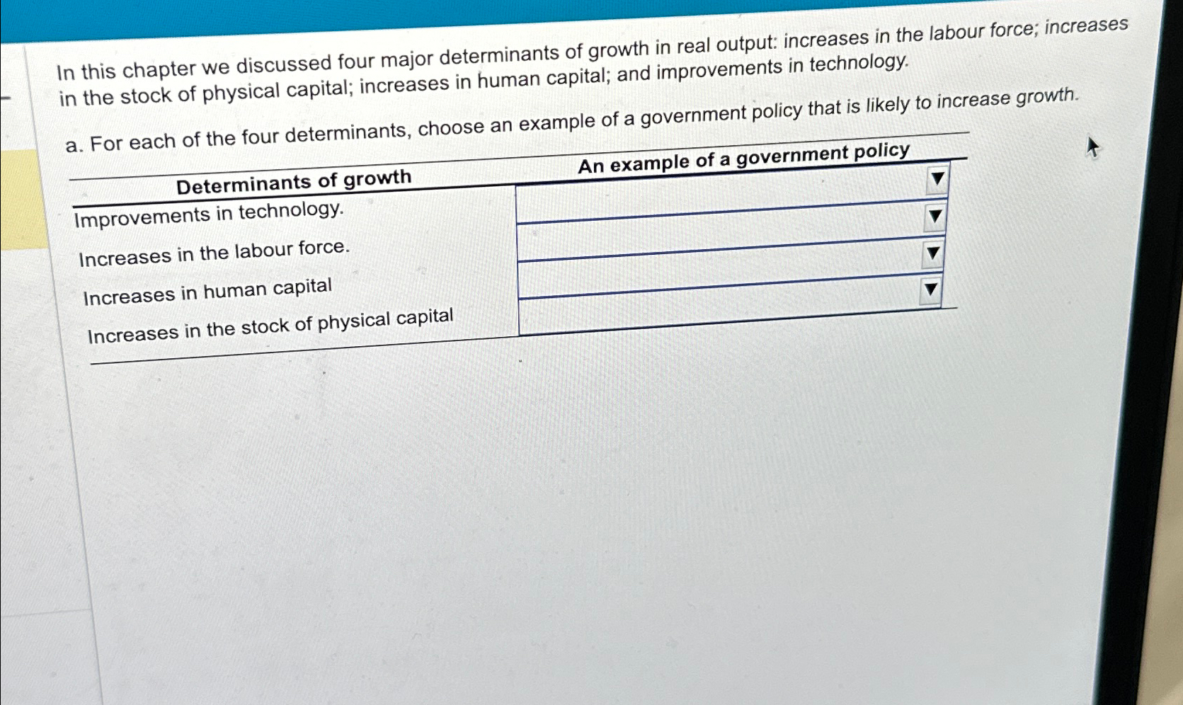 Solved In this chapter we discussed four major determinants | Chegg.com