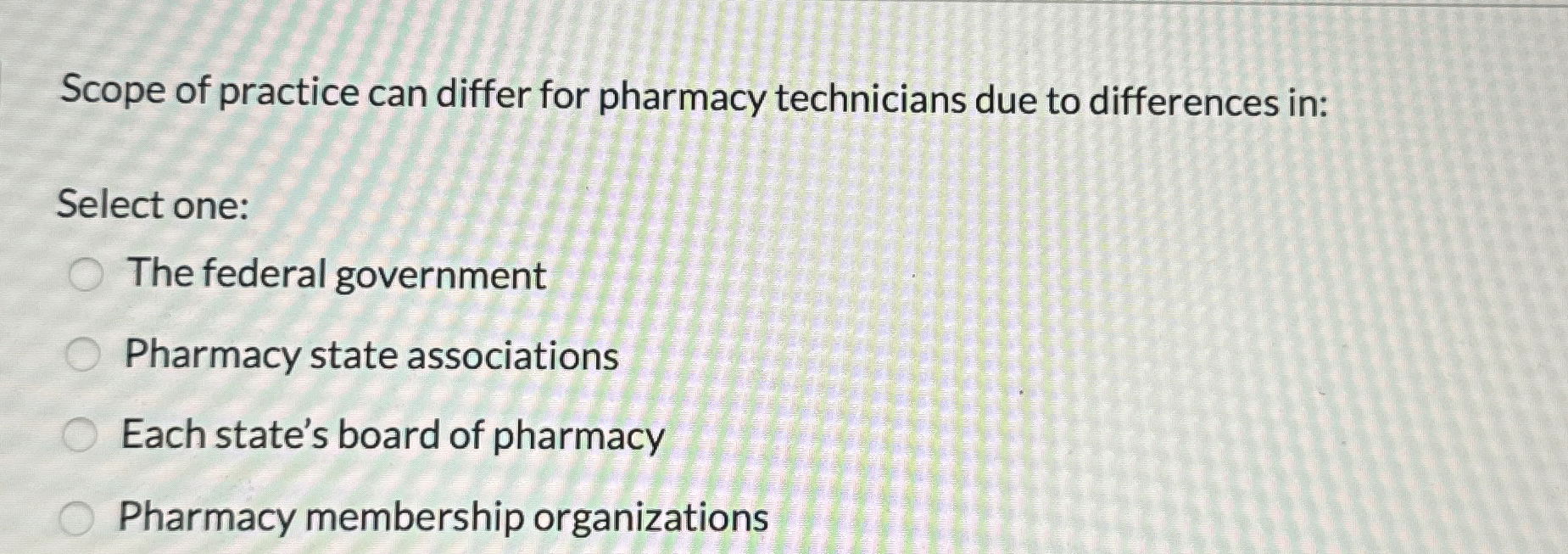 Solved Scope of practice can differ for pharmacy technicians | Chegg.com
