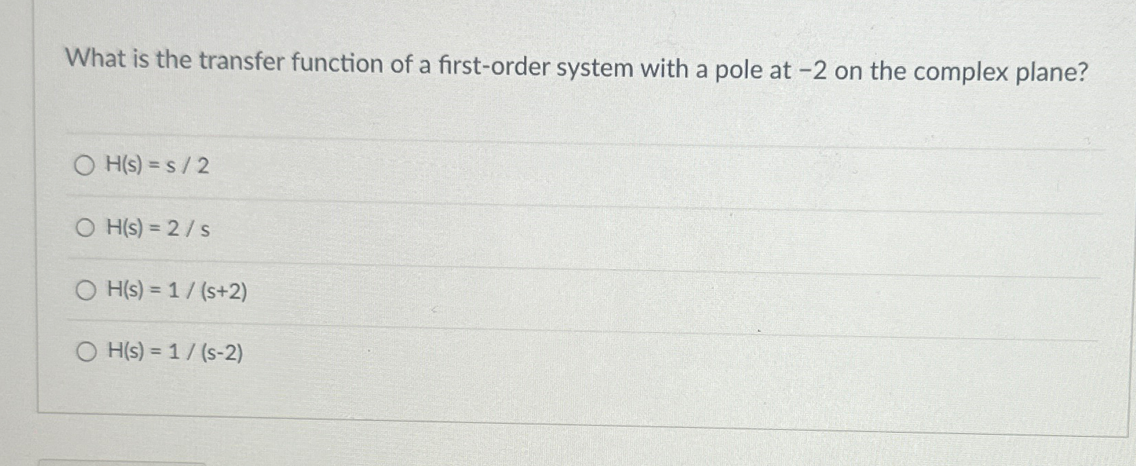 What is the transfer function of a first-order system | Chegg.com