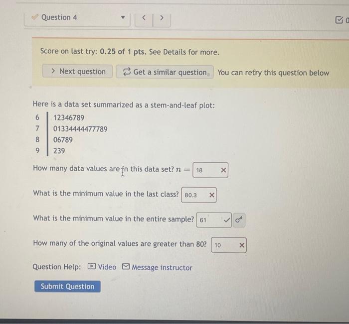 Solved Score on last try: 0.25 of 1 pts. See Details for | Chegg.com