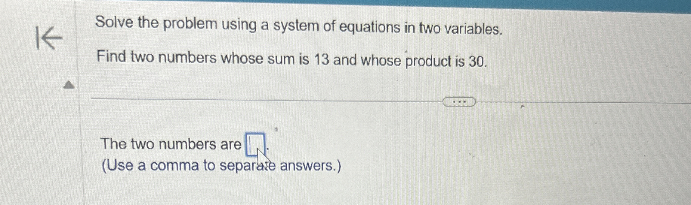 Solve the problem using a system of equations in two | Chegg.com