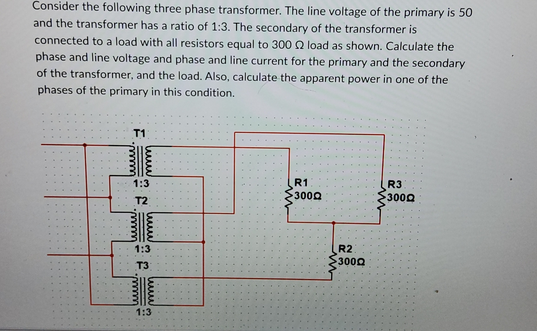 Solved Consider the following three phase transformer. The | Chegg.com