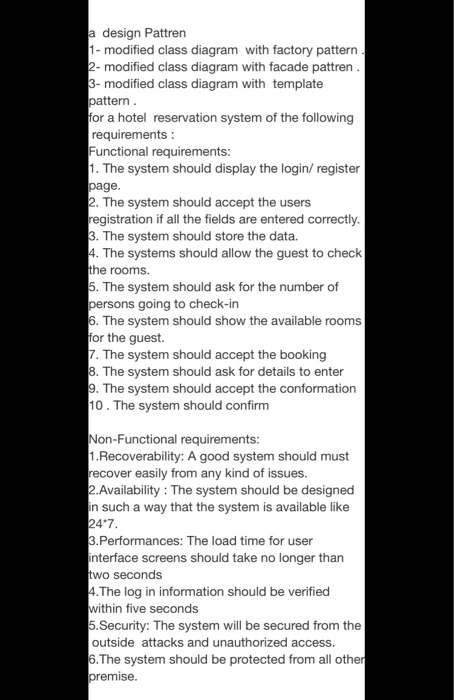 a design Pattren 1- modified class diagram with | Chegg.com