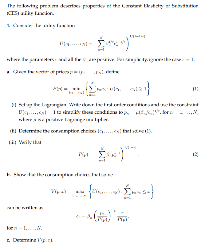 The following problem describes properties of the | Chegg.com
