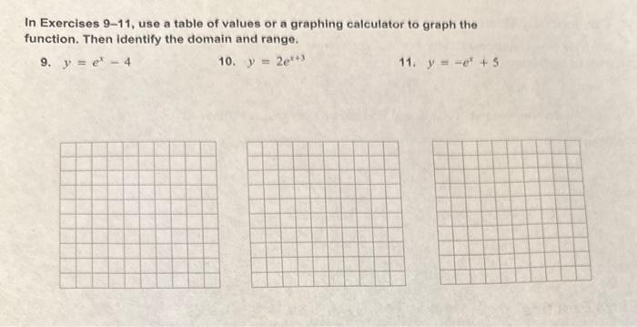 Solved In Exercises 9-11, use a table of values or a | Chegg.com