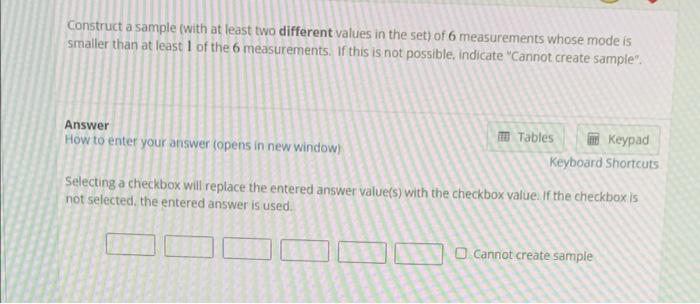 Solved Construct a sample (with at least two different | Chegg.com