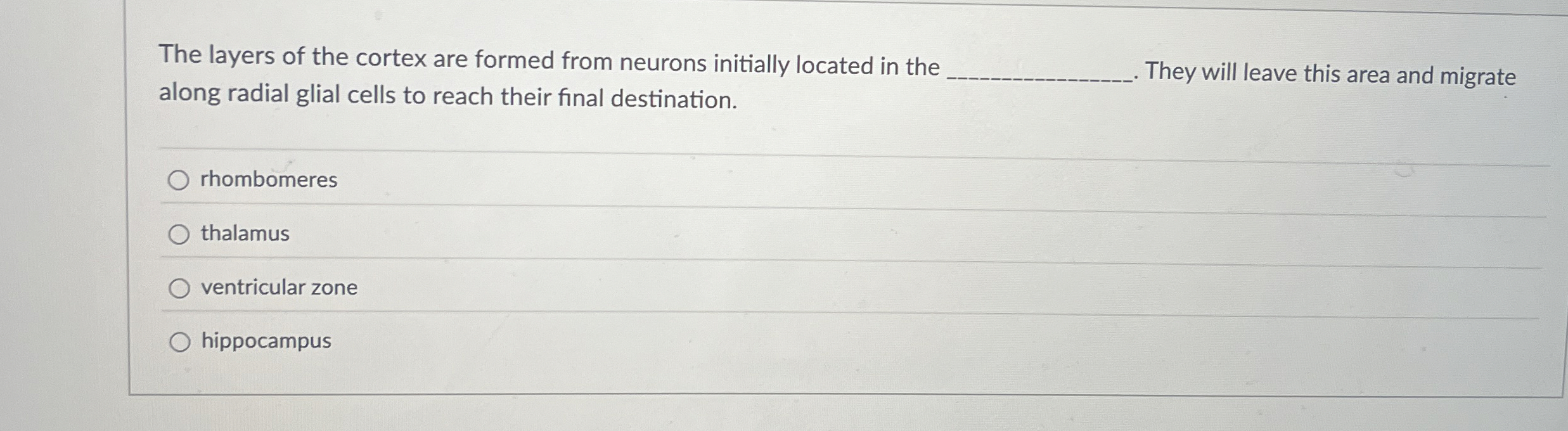 Solved The layers of the cortex are formed from neurons | Chegg.com