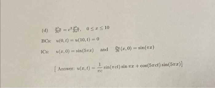 Solved (Q1) Solve the given initiaf-boundary value probikn | Chegg.com