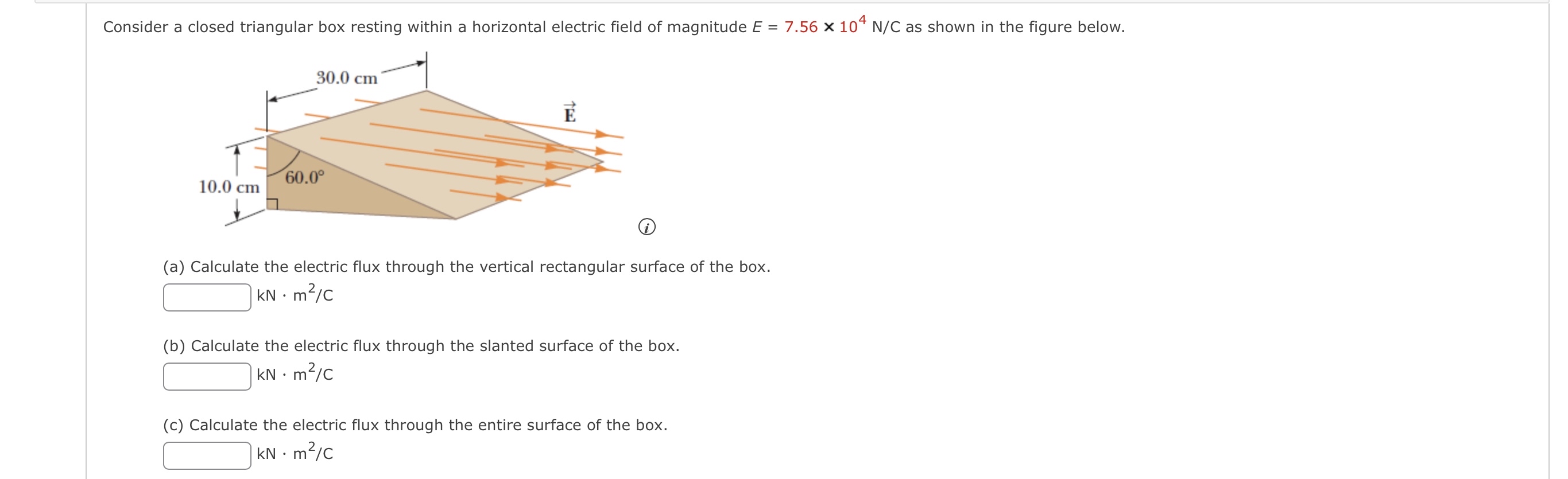 Solved Consider a closed triangular box resting within a | Chegg.com