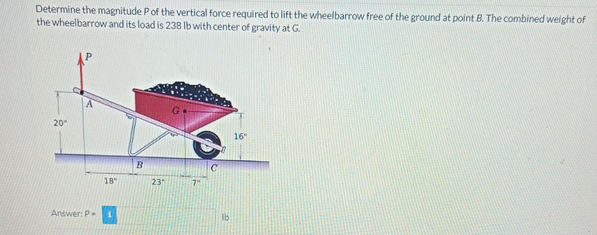 Solved Determine The Magnitude P Of The Vertical Force