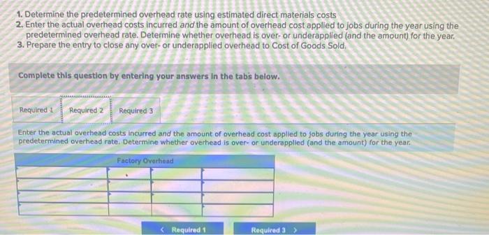 Solved Exercise 19-26 (Algo) Computing applied overhead and | Chegg.com