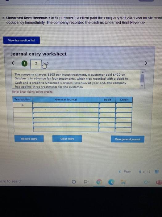 Solved Sived Unearned Rent Revenue. On September 1, a client | Chegg.com