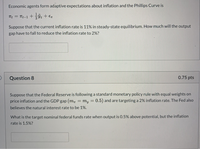 Solved Economic agents form adaptive expectations about | Chegg.com