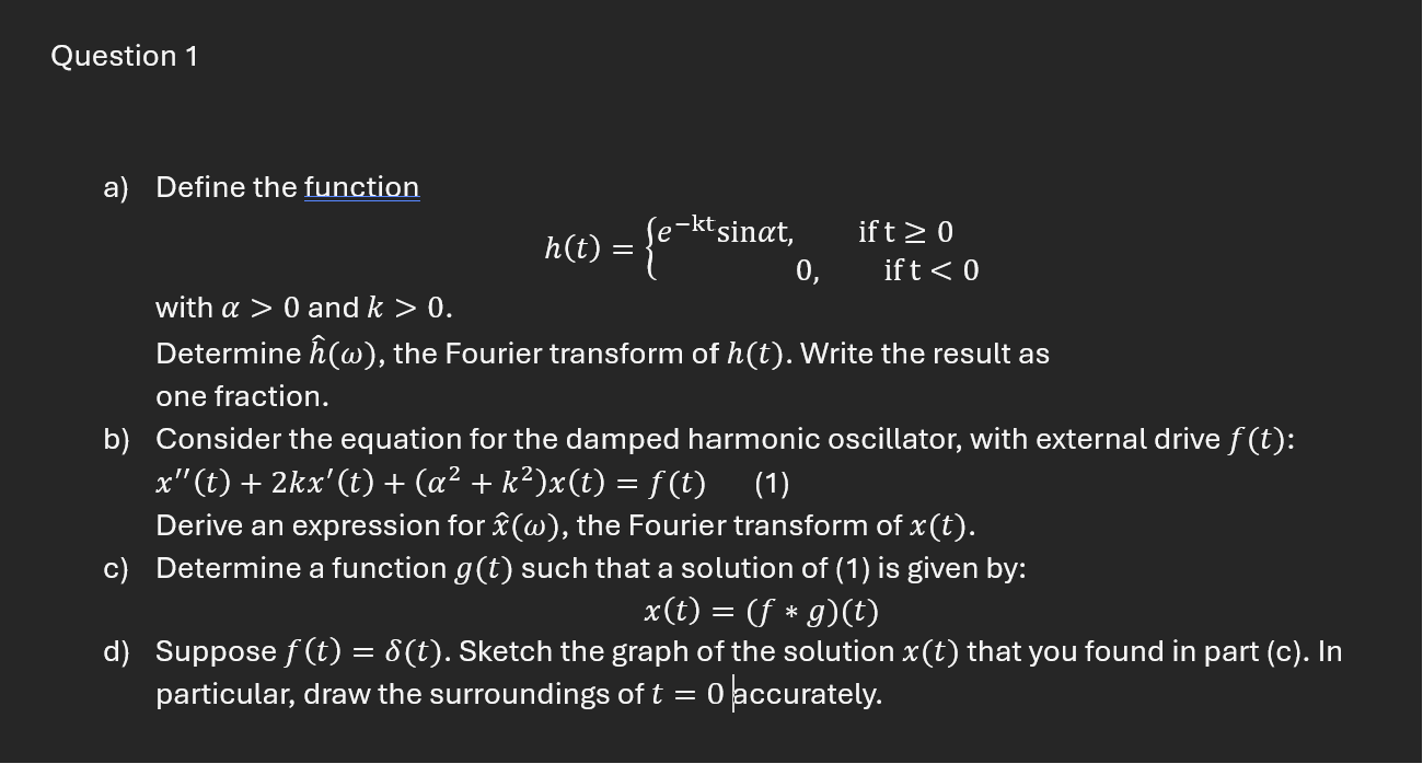 Solved Question 1a) ﻿Define the | Chegg.com