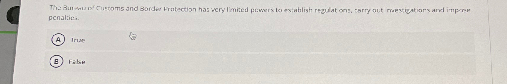 Solved The Bureau of Customs and Border Protection has very | Chegg.com