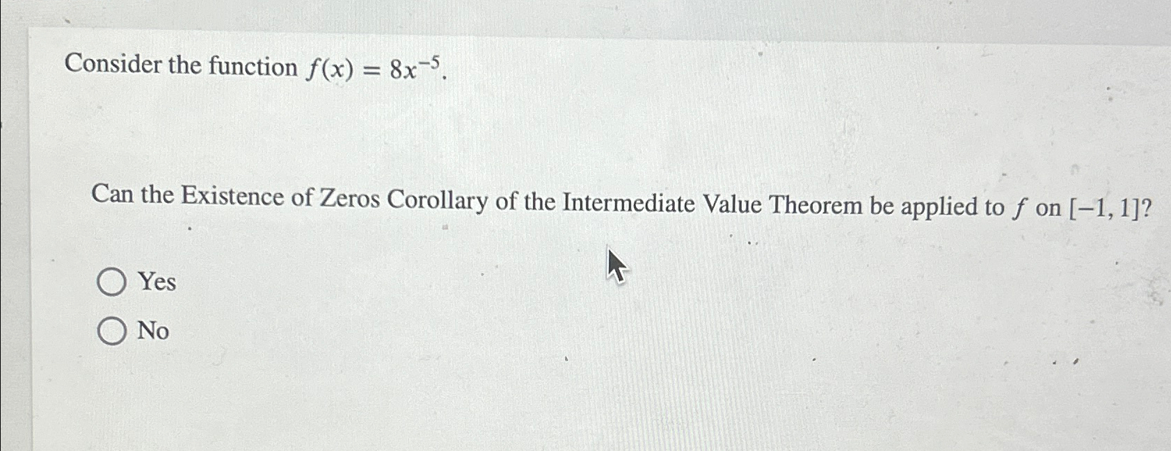Solved Consider the function f(x)=8x-5.Can the Existence of | Chegg.com