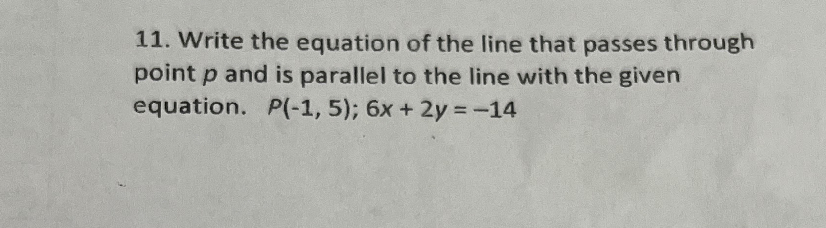 Solved Write The Equation Of The Line That Passes Through