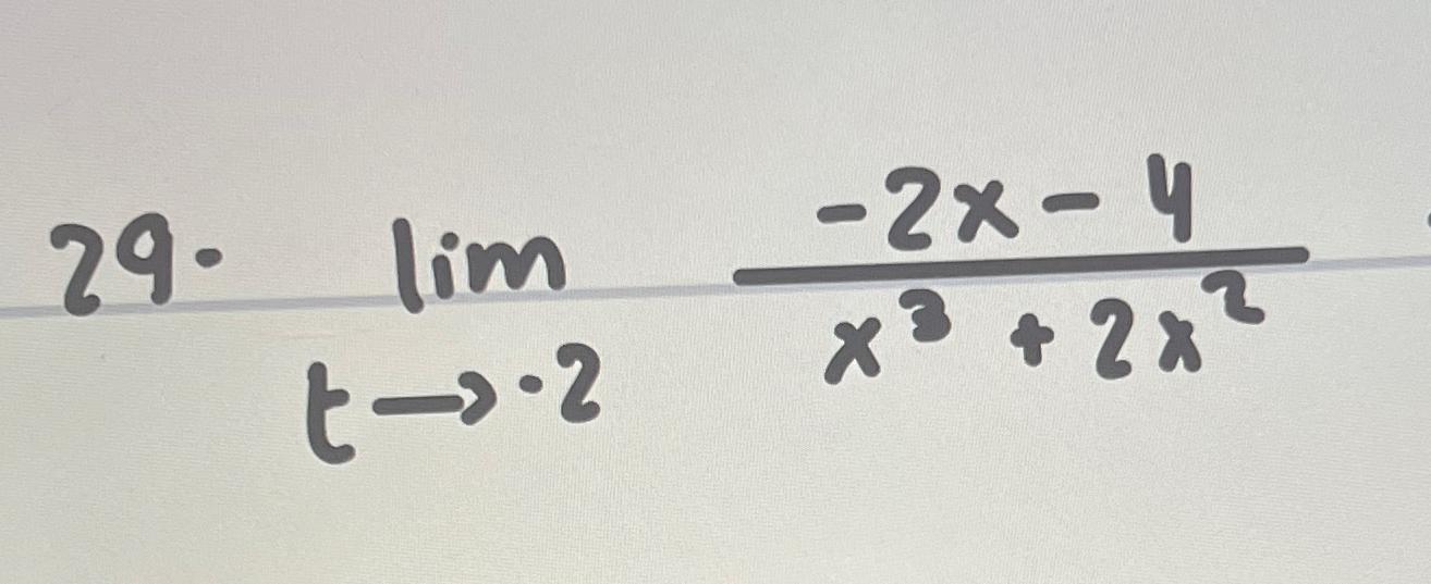 Solved limt→-2-2x-4x3+2x2 | Chegg.com