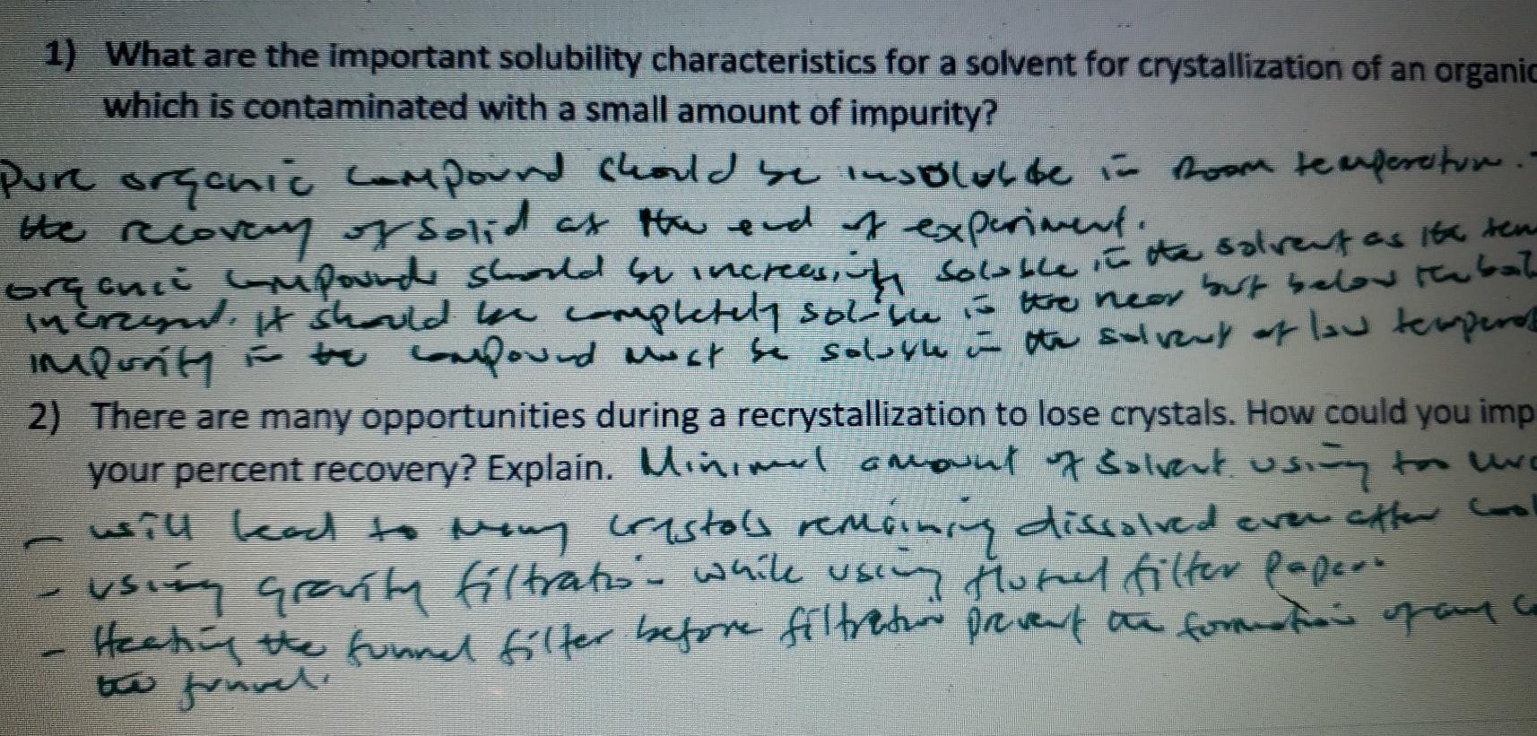 Solved RECRYSTALLIZATION-Part B Part B of the | Chegg.com
