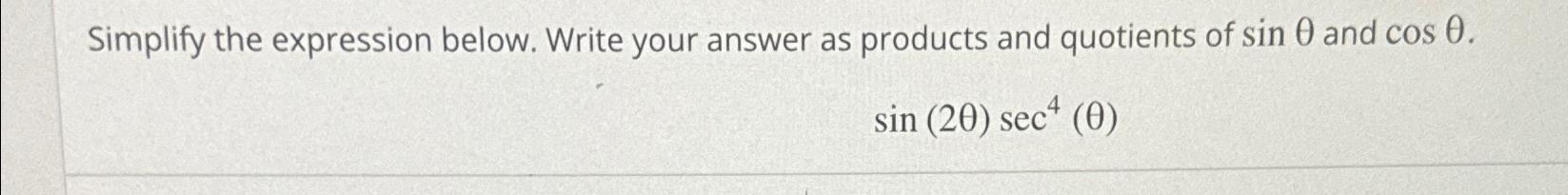 Solved Simplify the expression below. Write your answer as | Chegg.com