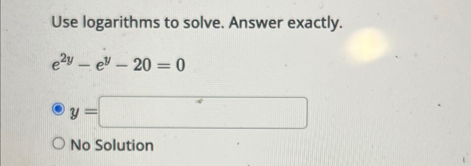 Solved Use logarithms to solve. Answer | Chegg.com