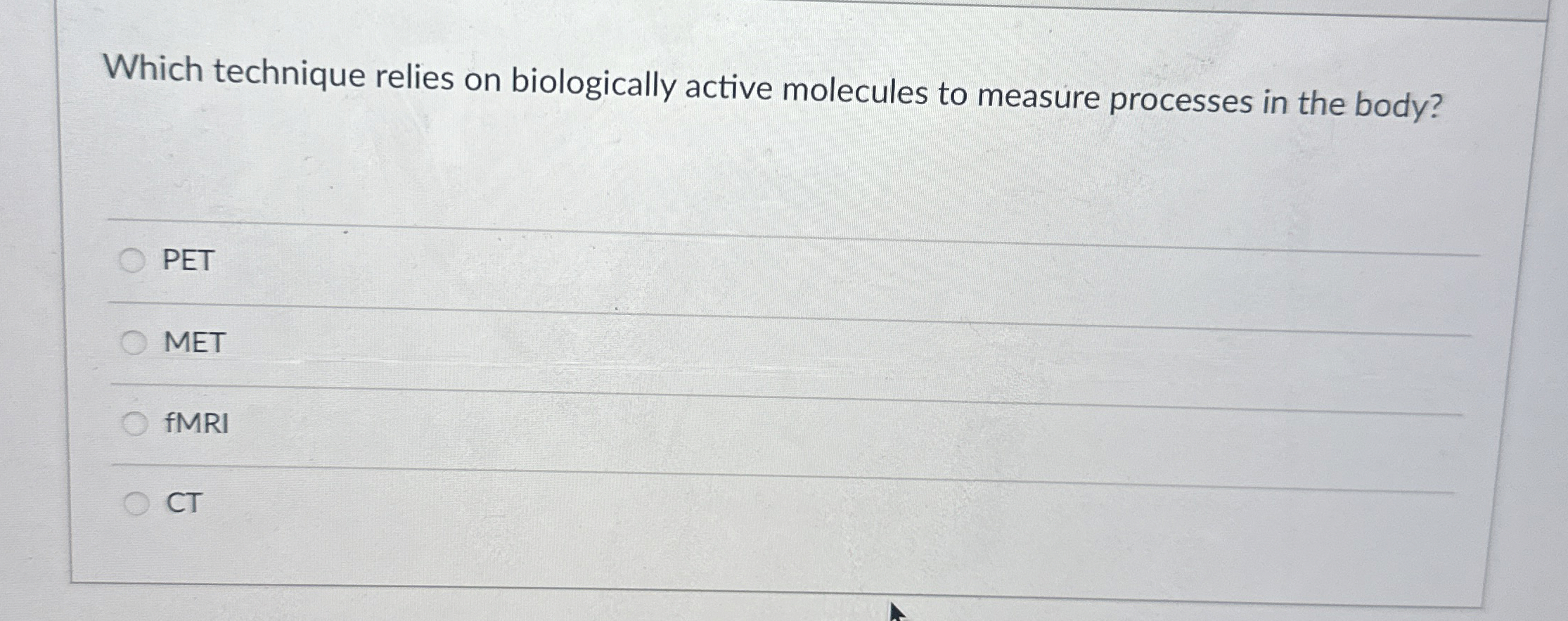 Solved Which technique relies on biologically active | Chegg.com