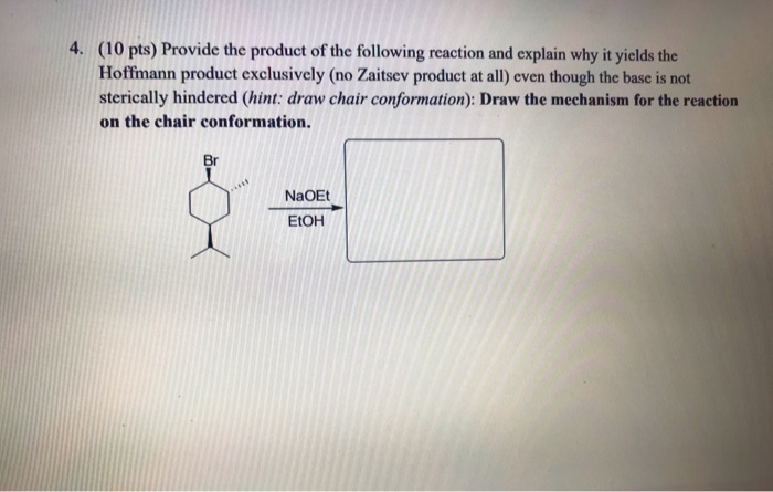 Solved 1. (5 pts) The following Sn2 reaction gives a product | Chegg.com