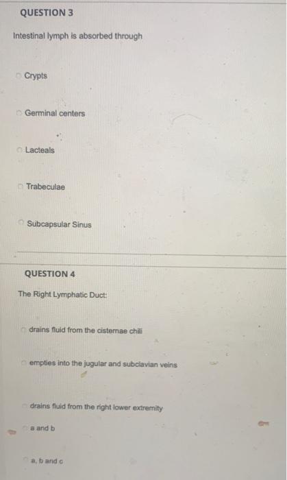 Solved Functions of the Lymphatic System include: | Chegg.com