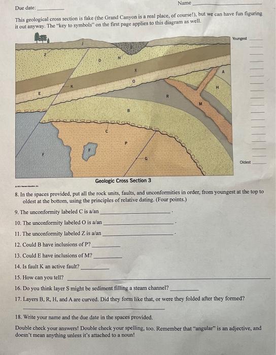 Solved Relative Dating Exercises Practice relative dating! | Chegg.com