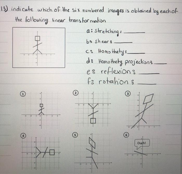 Solved 13) indicate which of the six numbered images is | Chegg.com