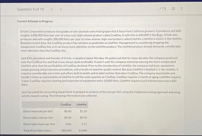 Solved Oriole Corporation produces two grades of | Chegg.com