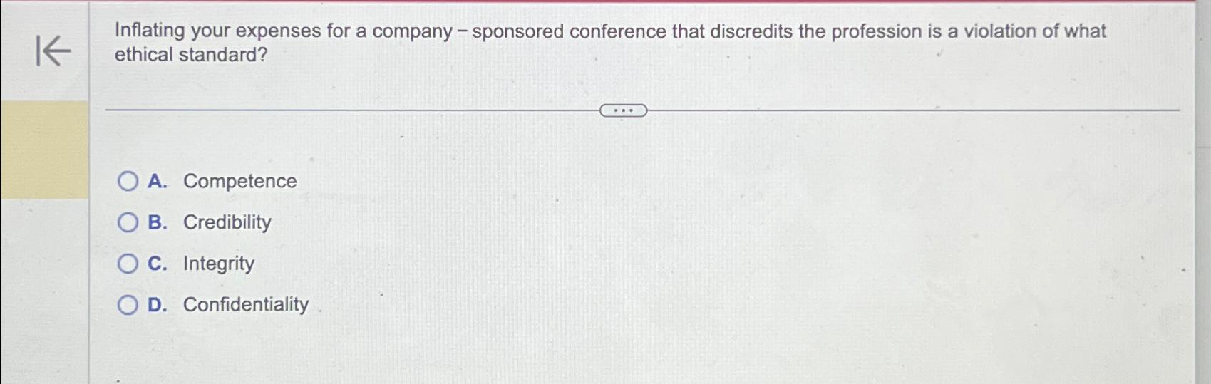 Solved Inflating your expenses for a company - ﻿sponsored | Chegg.com