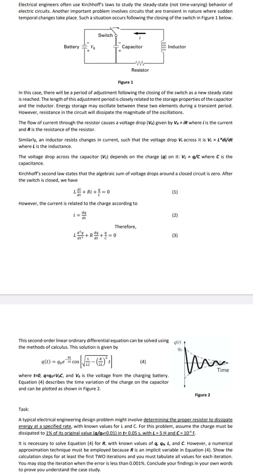 Solved Electrical engineers often use Kirchhoff's laws to | Chegg.com