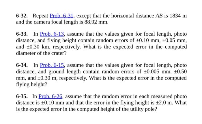 Solved 6-1. The photo distance between two image points a | Chegg.com