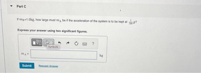 Solved Mass mA rests on a smooth horizontal surface, mB | Chegg.com