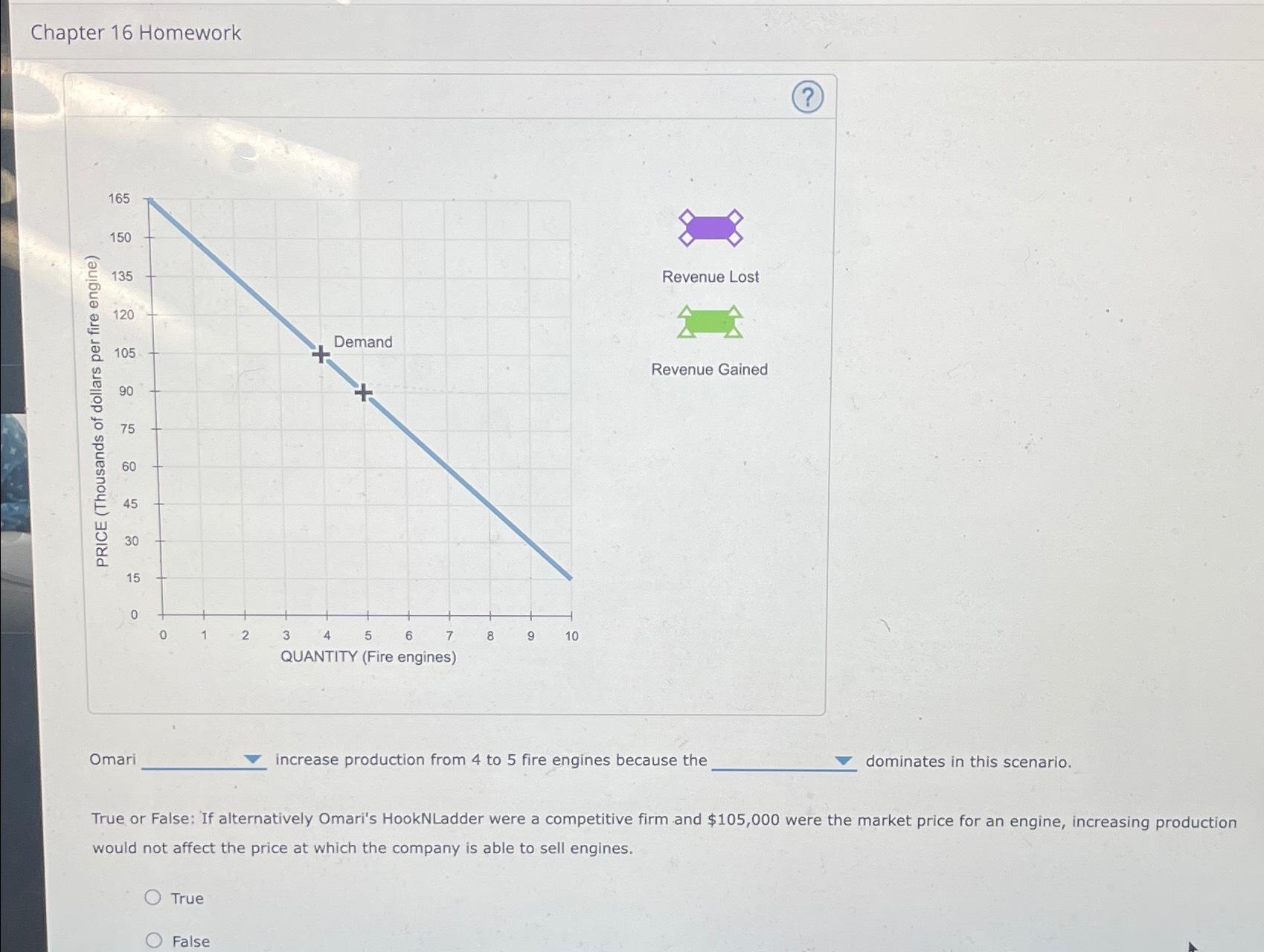 Solved Chapter 16 ﻿Homework(?)Omariincrease production from | Chegg.com