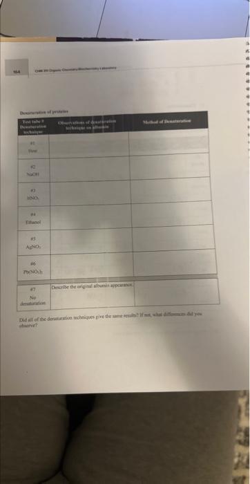 1Exercise caution. 6. Record your observations. | Chegg.com