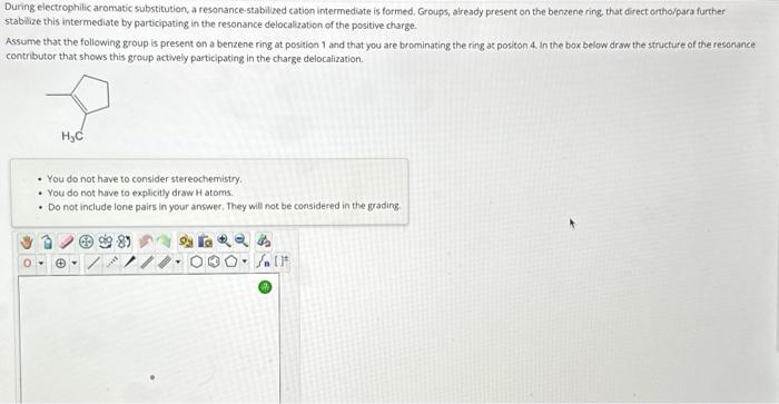 Solved During electrophilic aromatic substitution, a | Chegg.com