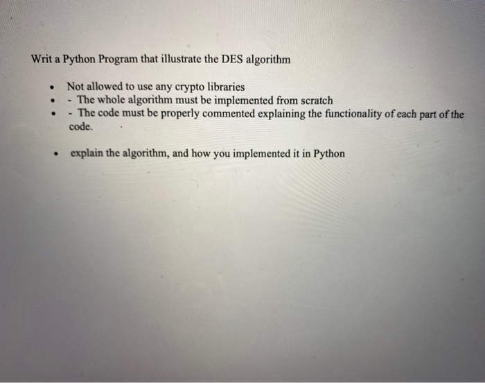Solved Writ A Python Program That Illustrate The Des 