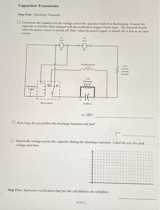 Solved Determine the equation for the voltage across the | Chegg.com